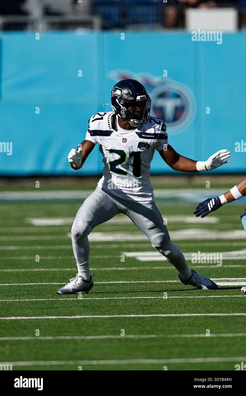 Seattle Seahawks cornerback Devon Witherspoon (21) plays during their ...