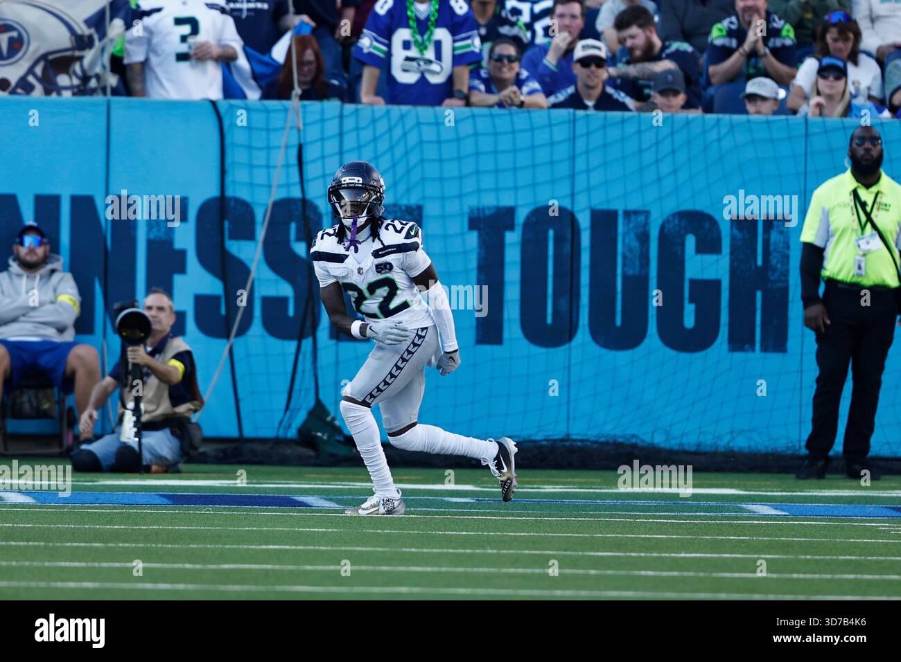 Seattle Seahawks wide receiver Rashid Shaheed (22) plays during their ...