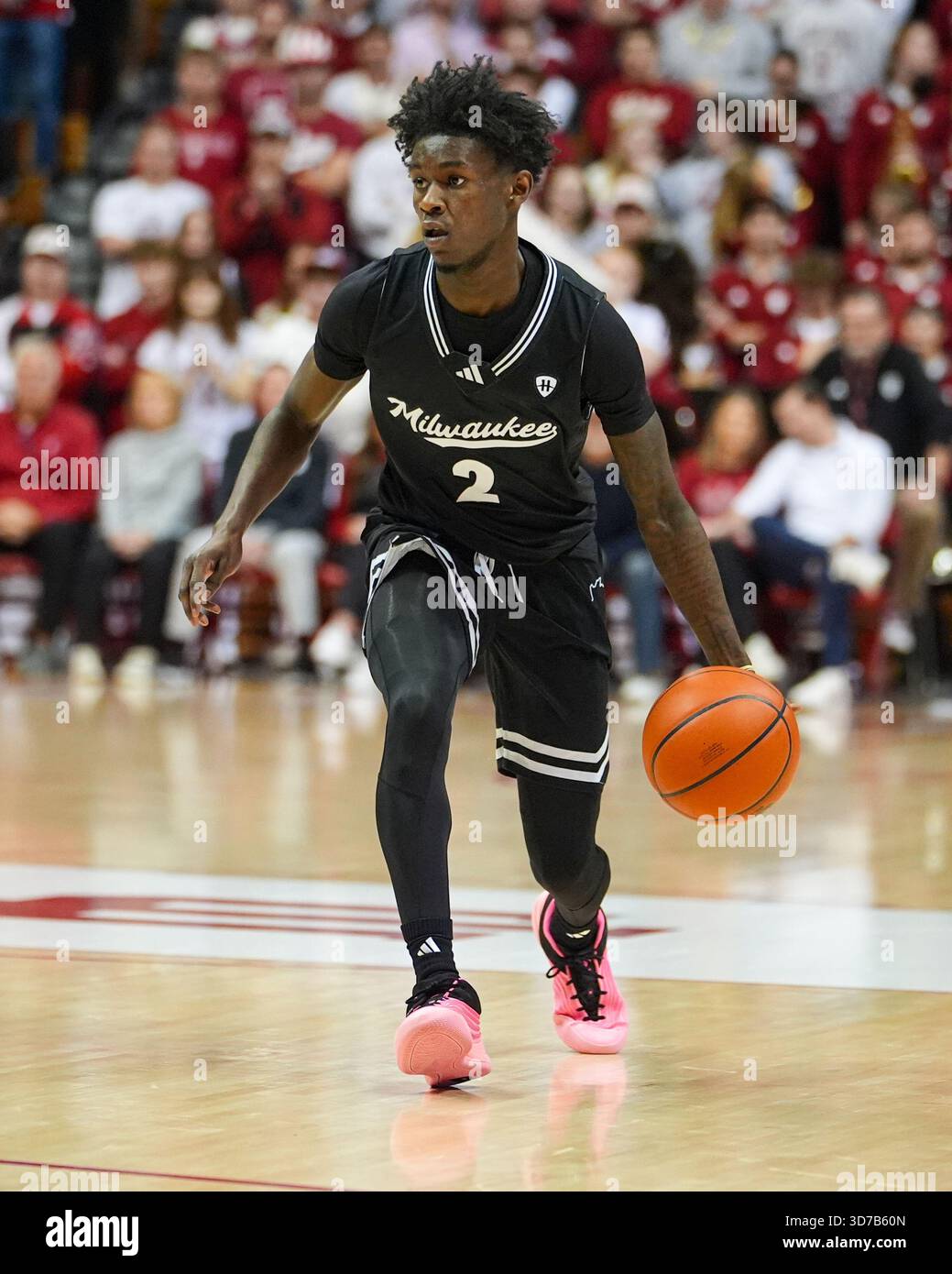 Milwaukee guard Josh Dixon (2) plays against Indiana in the first half ...