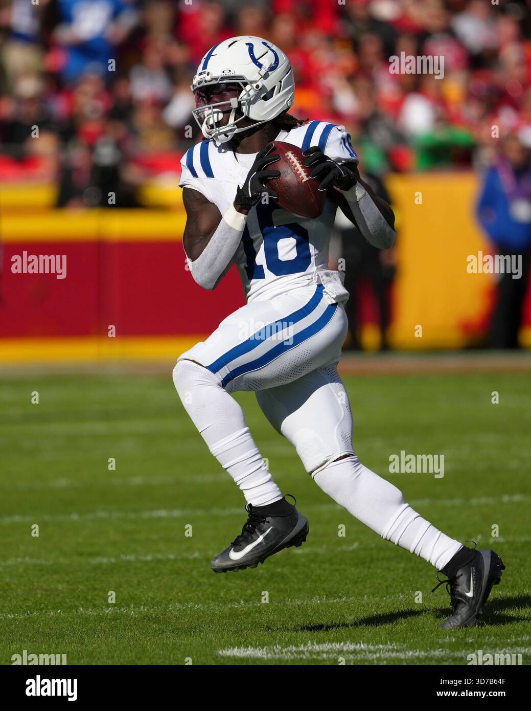 Indianapolis Colts wide receiver Ashton Dulin (16) makes a catch on his ...