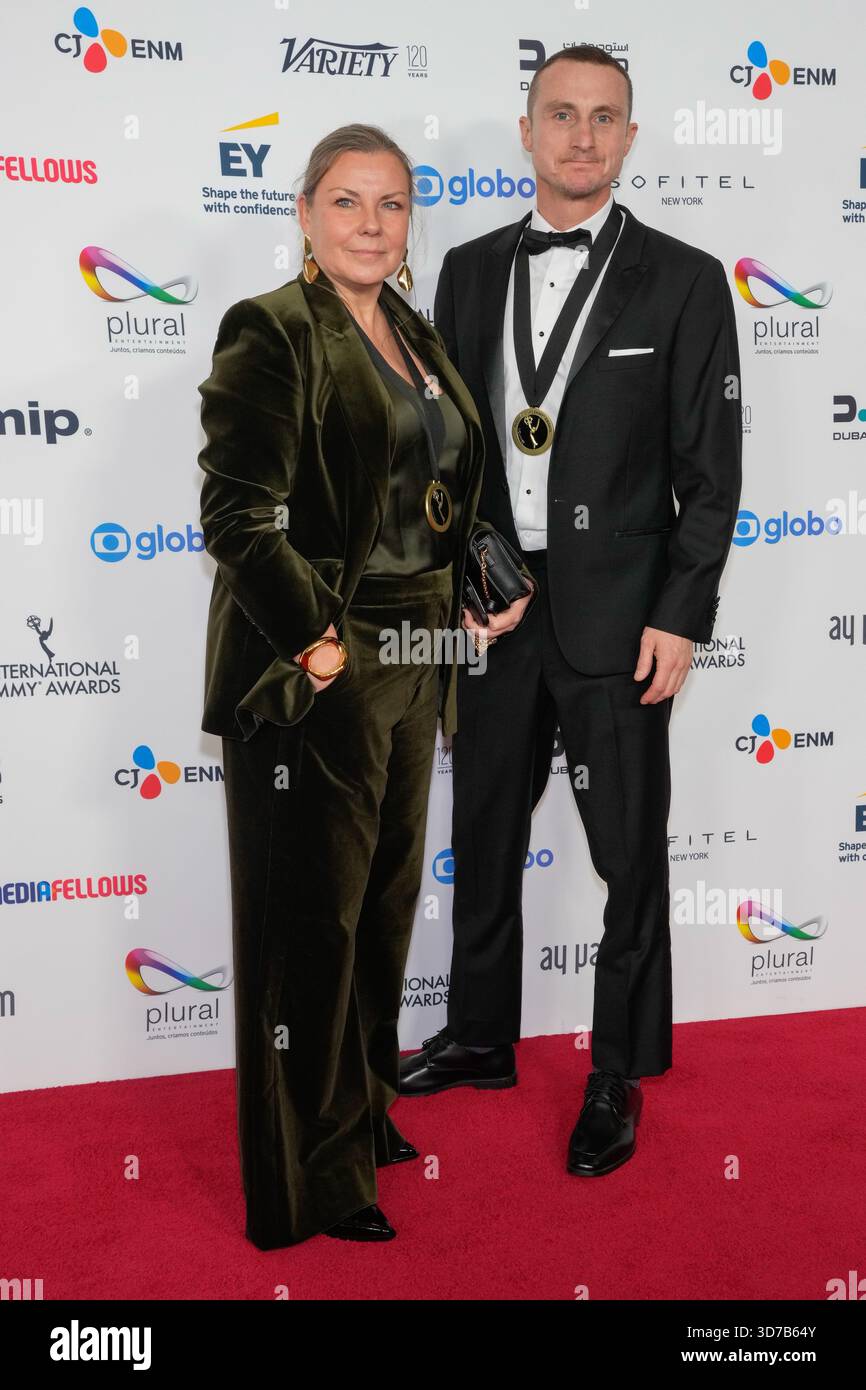 Terese Cristiansson, left, and Daniel Zdolsek arrive at the 53rd ...