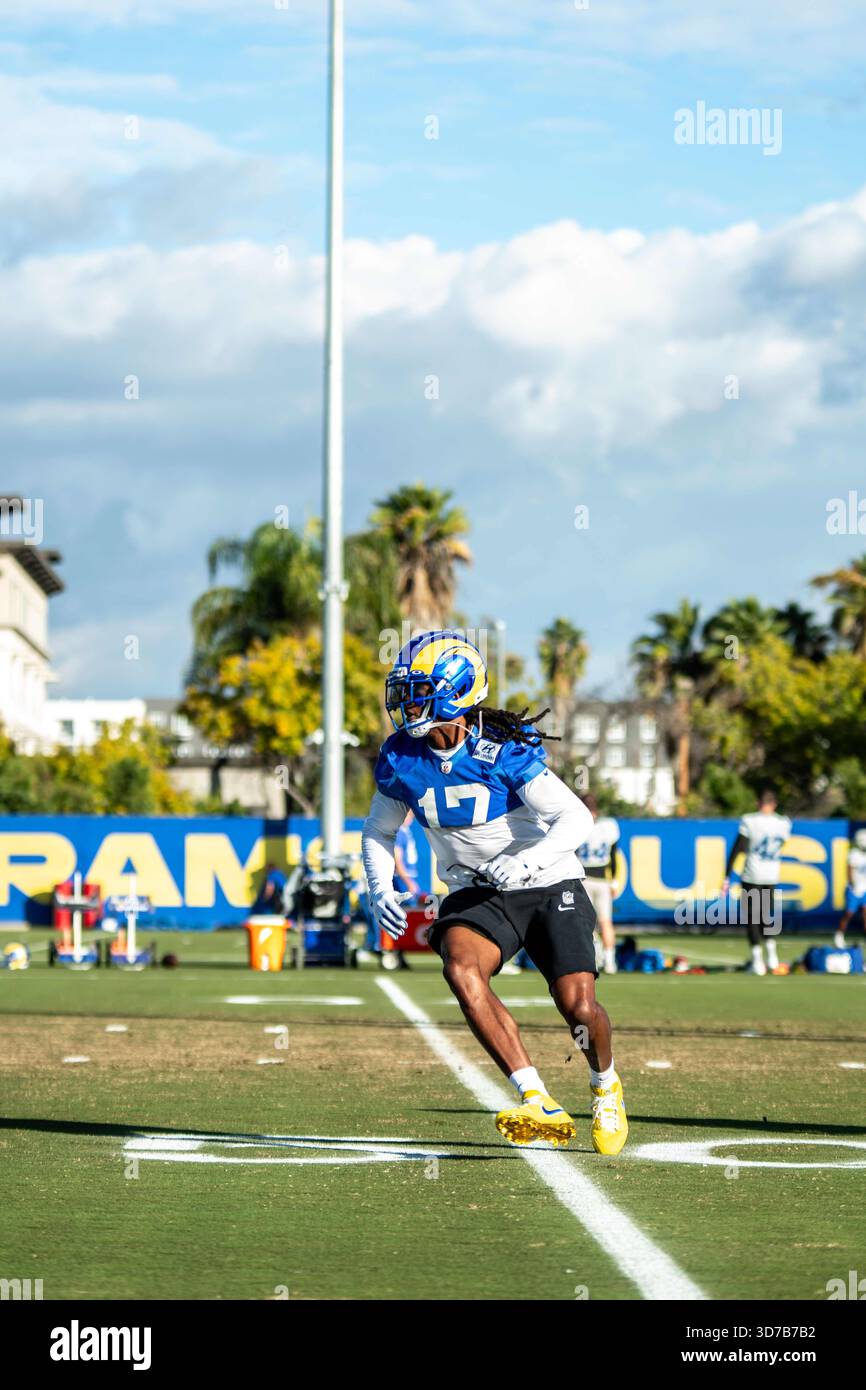 Los Angeles Rams wide receiver Davante Adams (17) during practice on ...