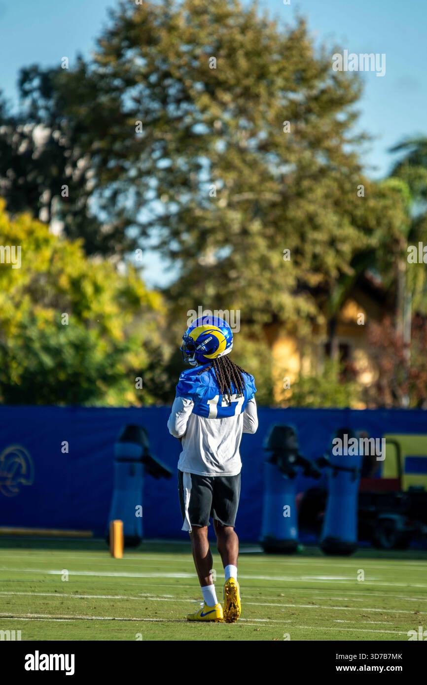 Los Angeles Rams wide receiver Davante Adams (17) during practice on ...