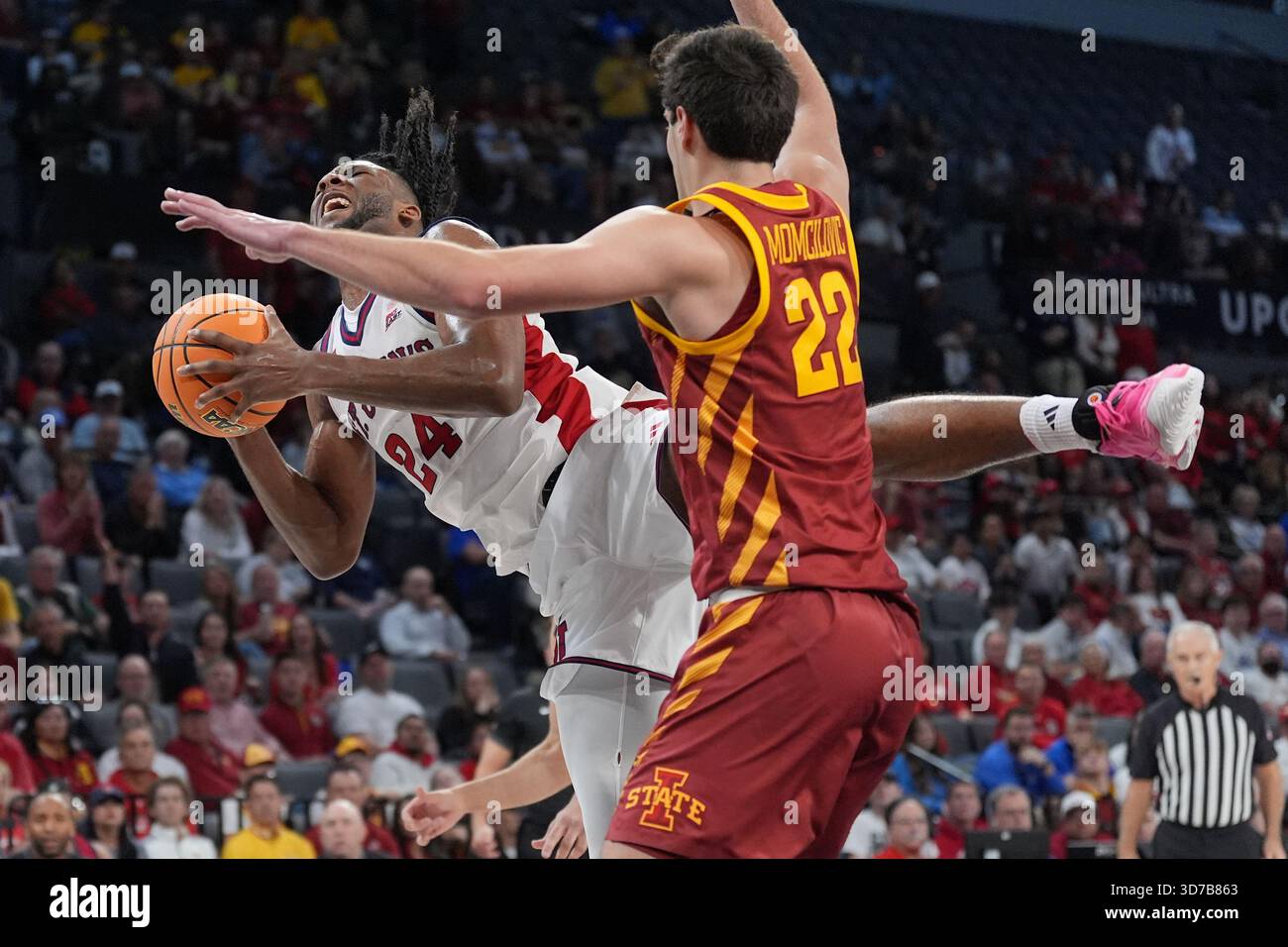 St. John's forward Zuby Ejiofor (24) is fouled as he drives to the ...
