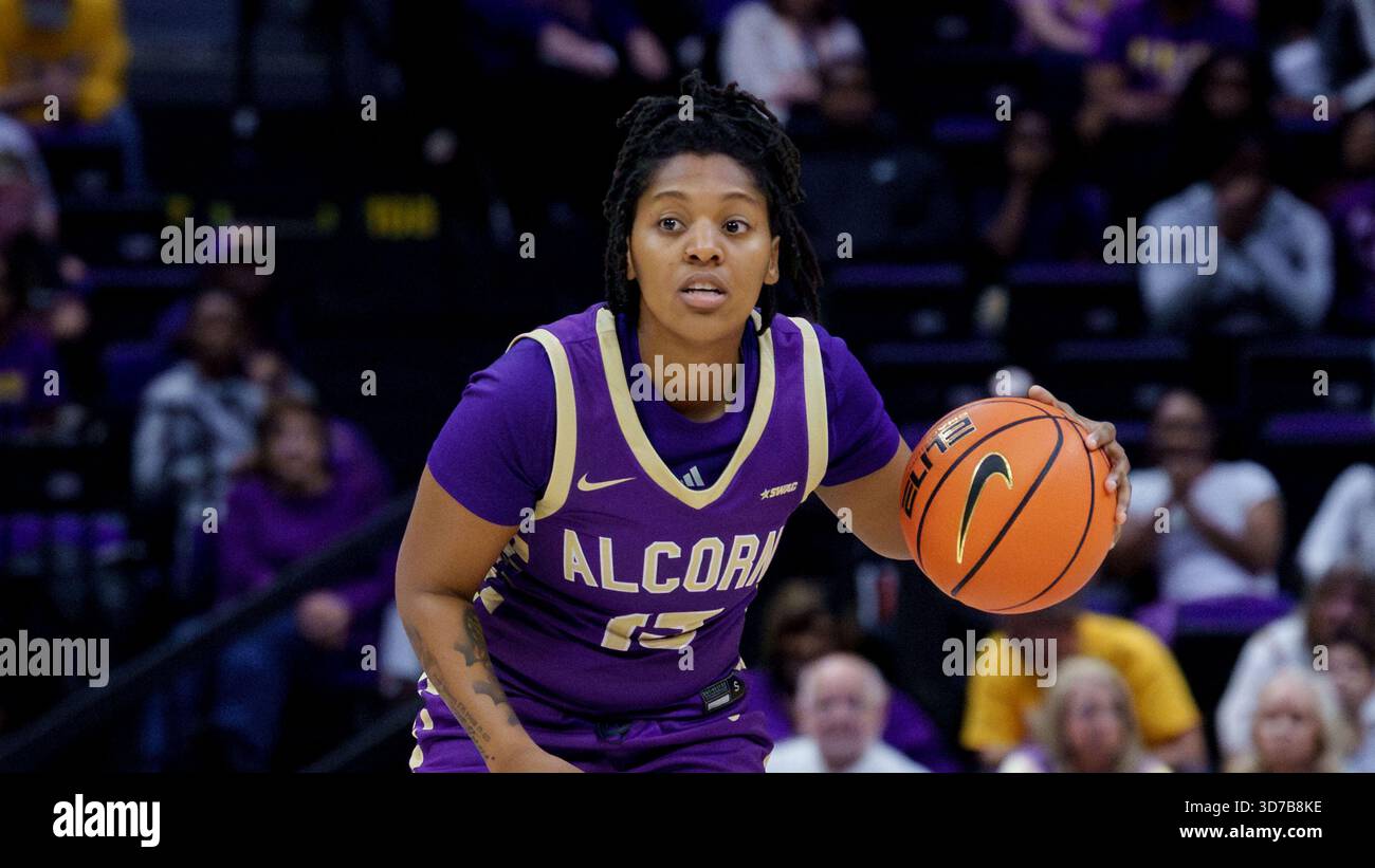 Alcorn State guard Jeanee Anderson (15) dribbles during an NCAA ...