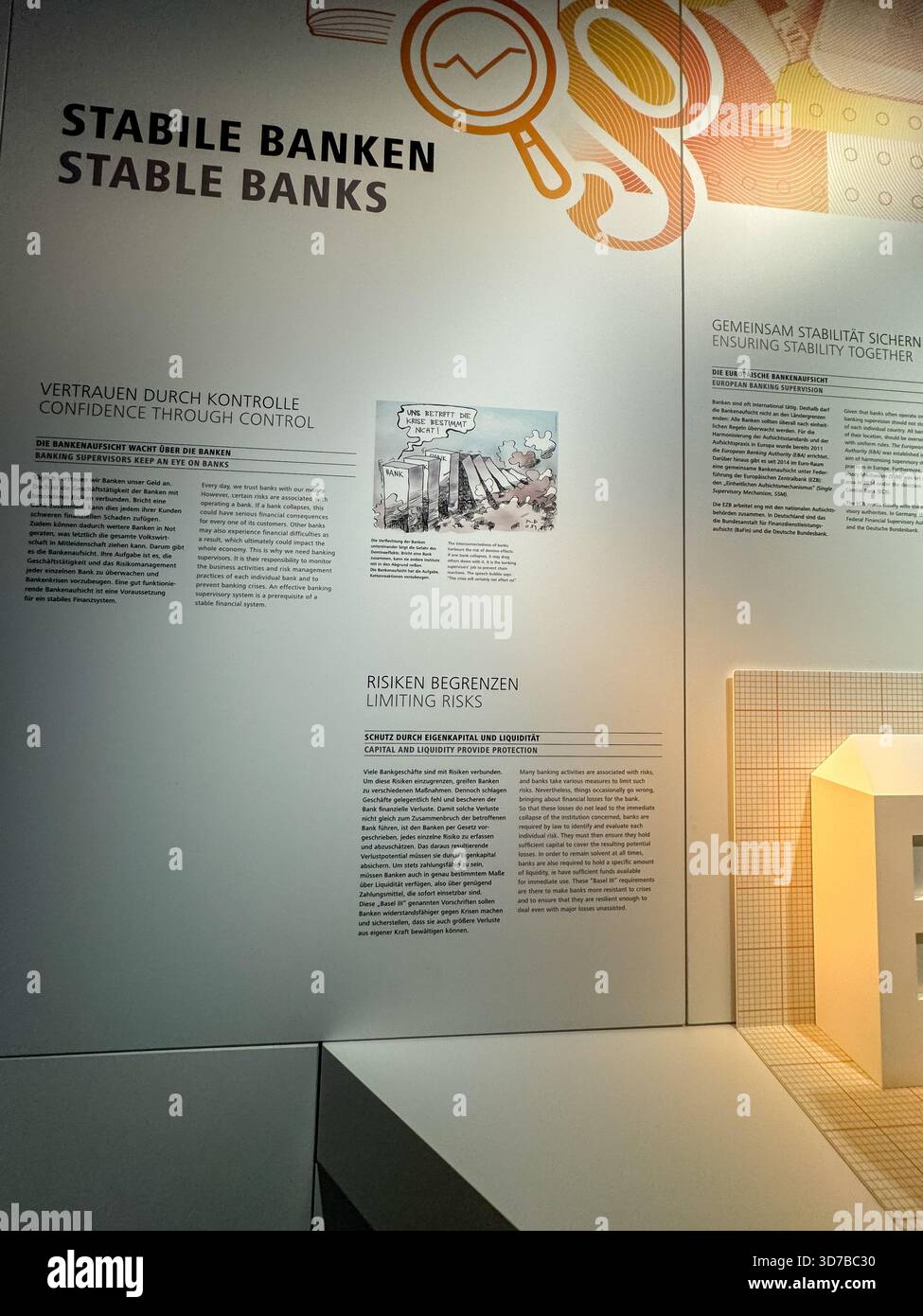 Interpretive panel explaining bank stability and financial system ...