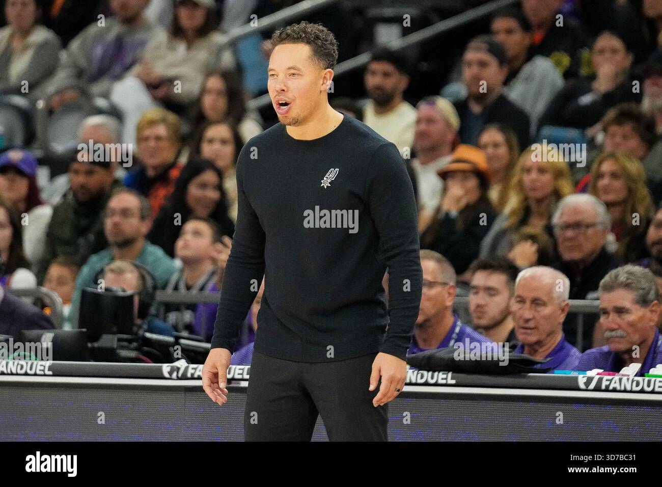 San Antonio Spurs head coach Mitch Johnson during an NBA basketball ...