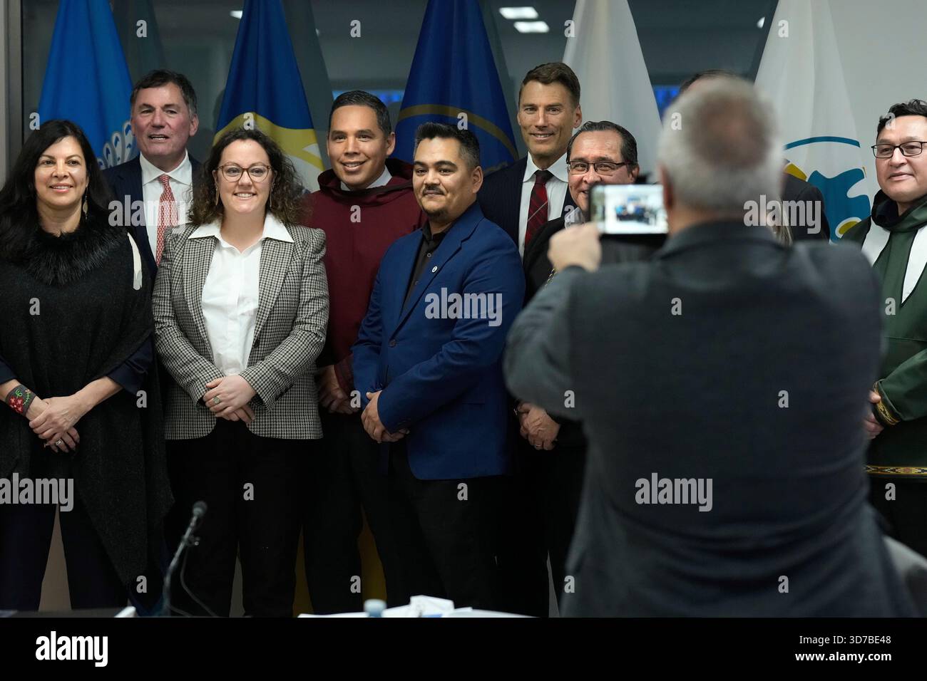Members of the Inuit-Crown Partnership Committee pose foor a group ...