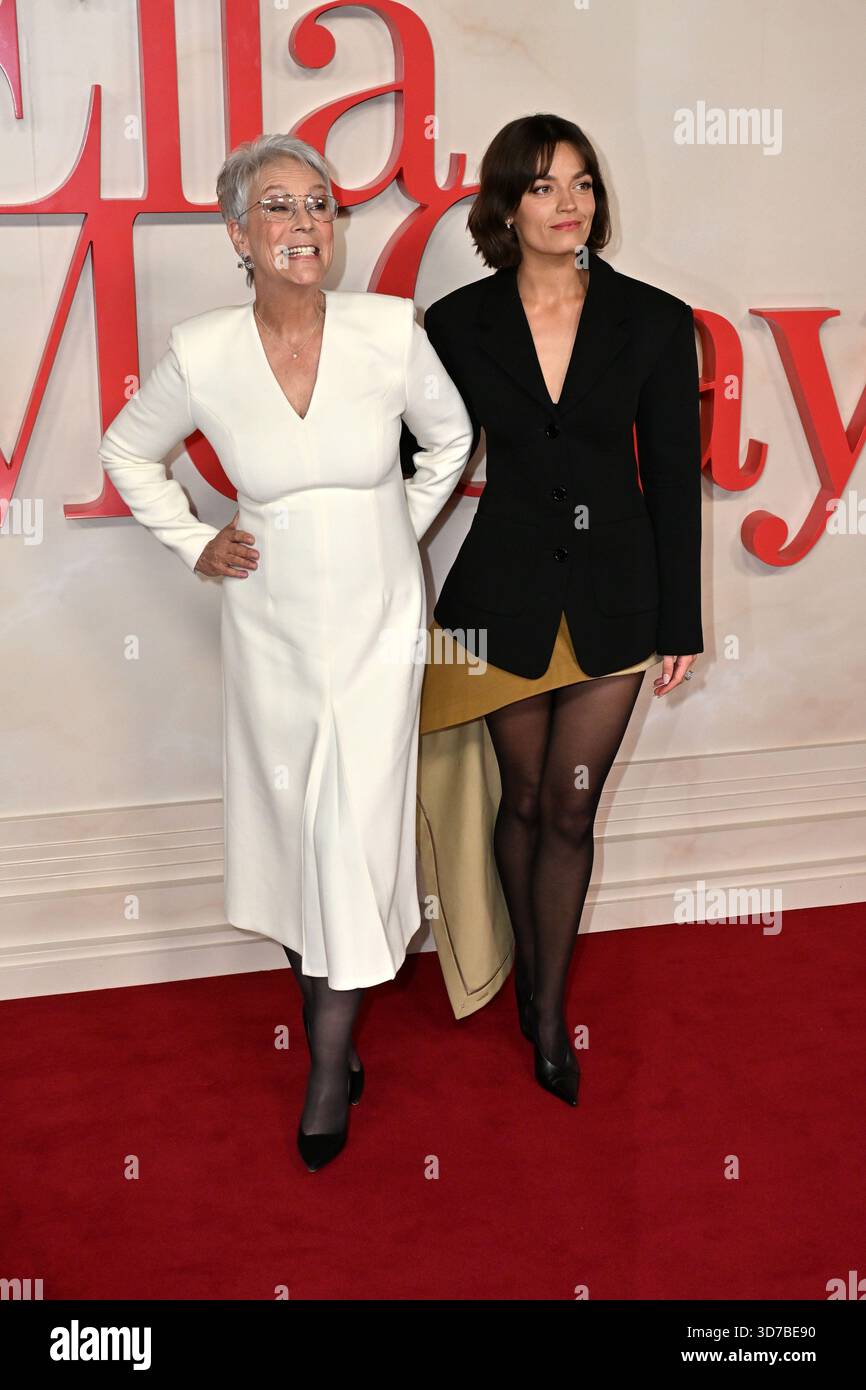 London, UK - 24th November 2025 Jamie Lee Curtis (L) and Emma Mackey (R ...