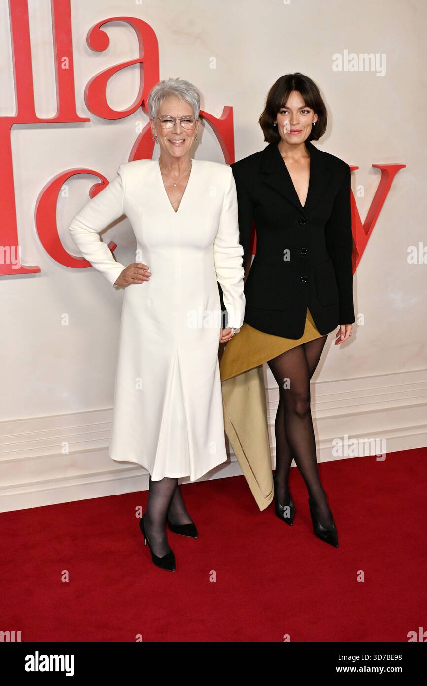 London, UK - 24th November 2025 Jamie Lee Curtis (L) and Emma Mackey (R ...