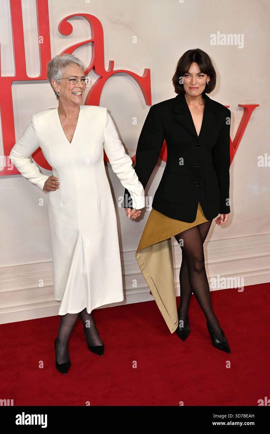 London, UK - 24th November 2025 Jamie Lee Curtis (L) and Emma Mackey (R ...
