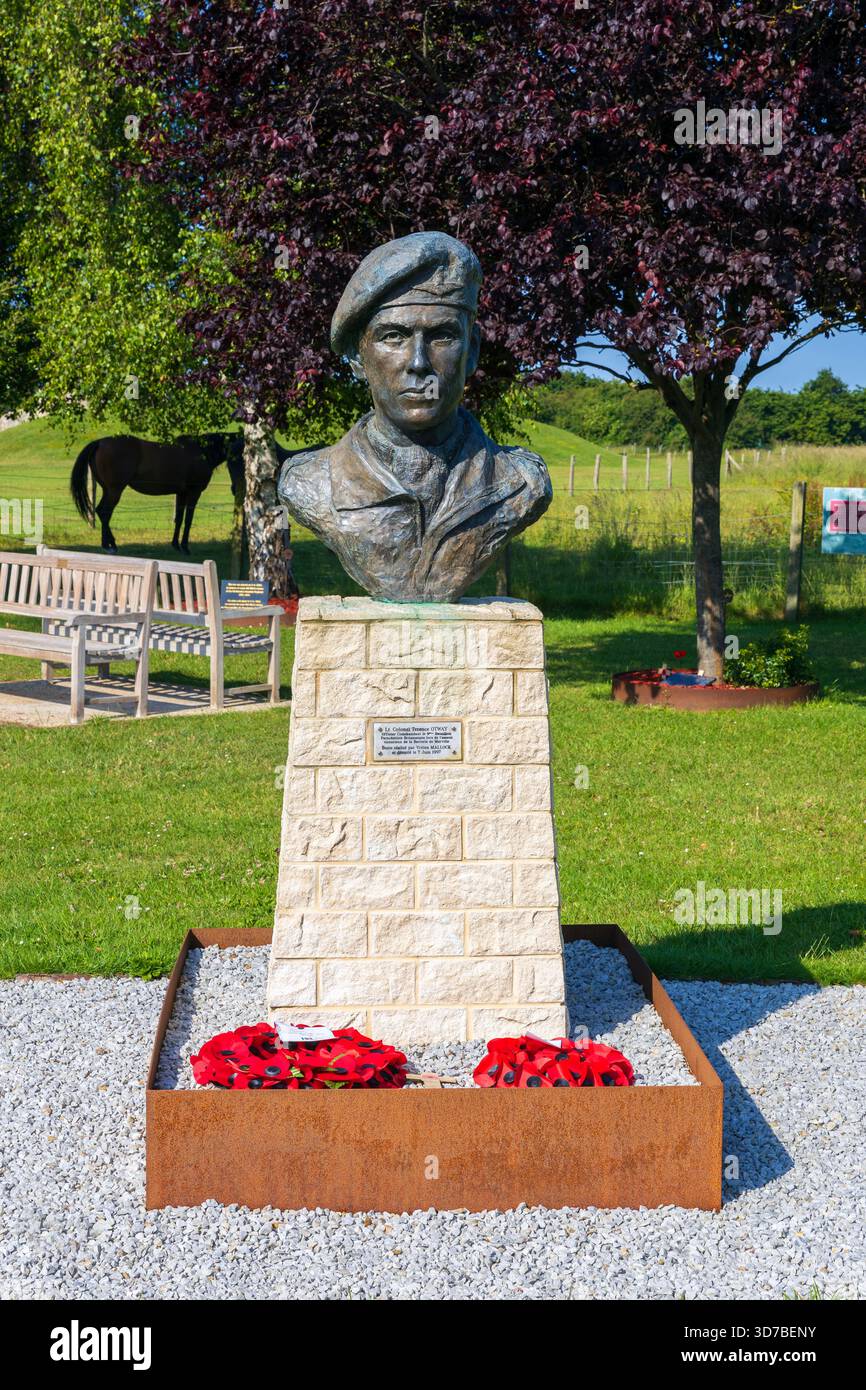 Bust of lieutenant colonel Terence Otway (1914-2006), commander of the ...