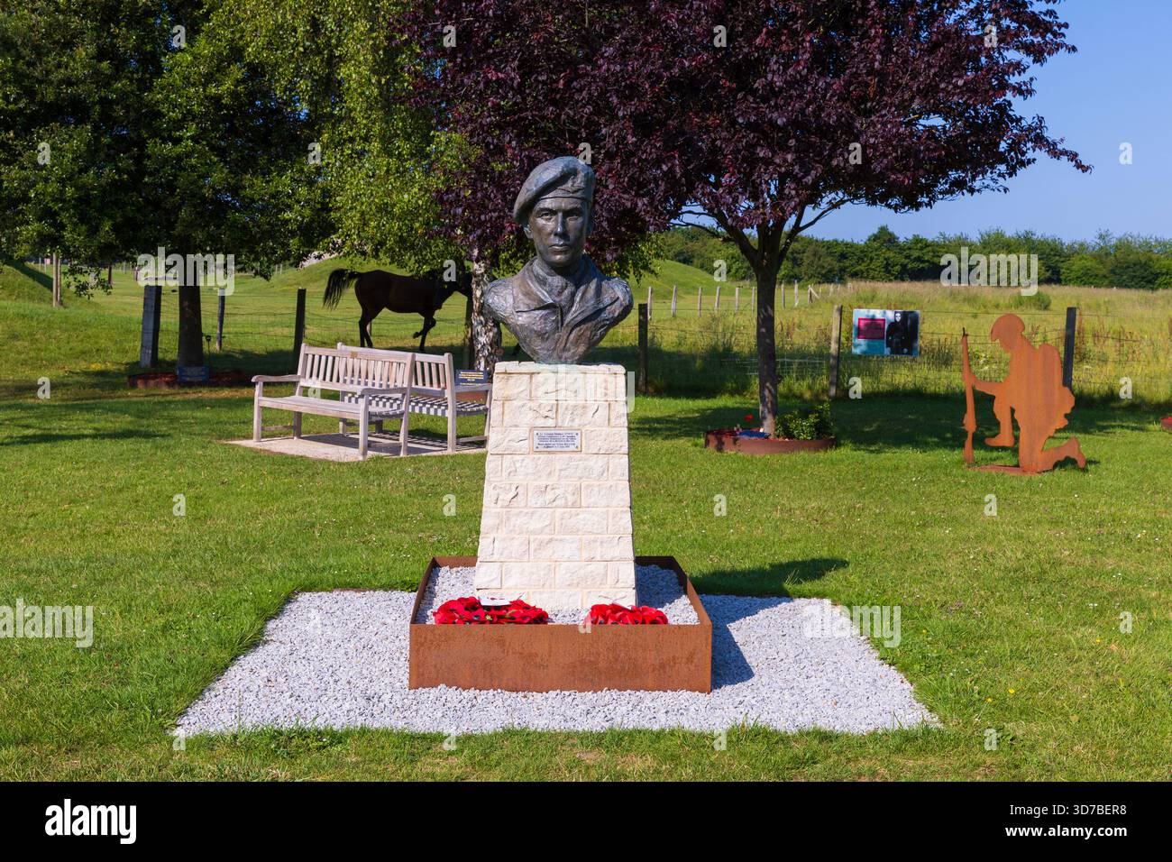 Bust of lieutenant colonel Terence Otway (1914-2006), commander of the ...