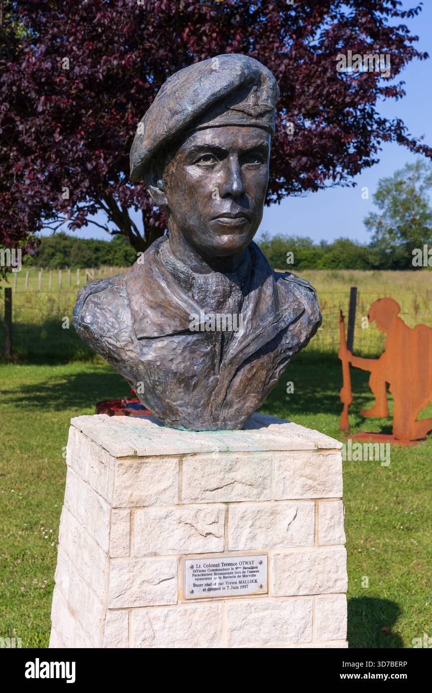 Bust of lieutenant colonel Terence Otway (1914-2006), commander of the ...