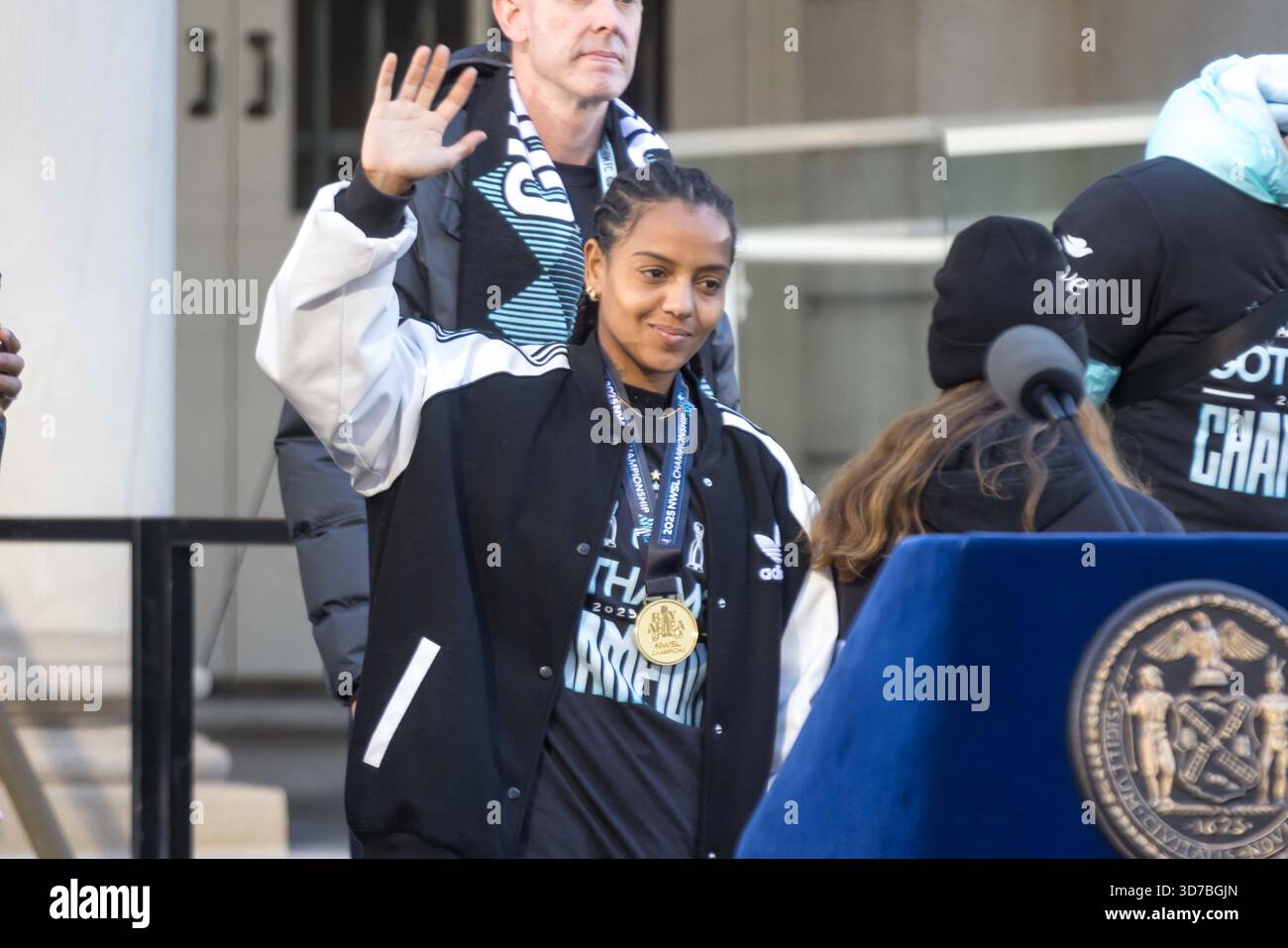 Geyse Ferreira during the NWSL 2025 Champions Parade at City Hall Park ...
