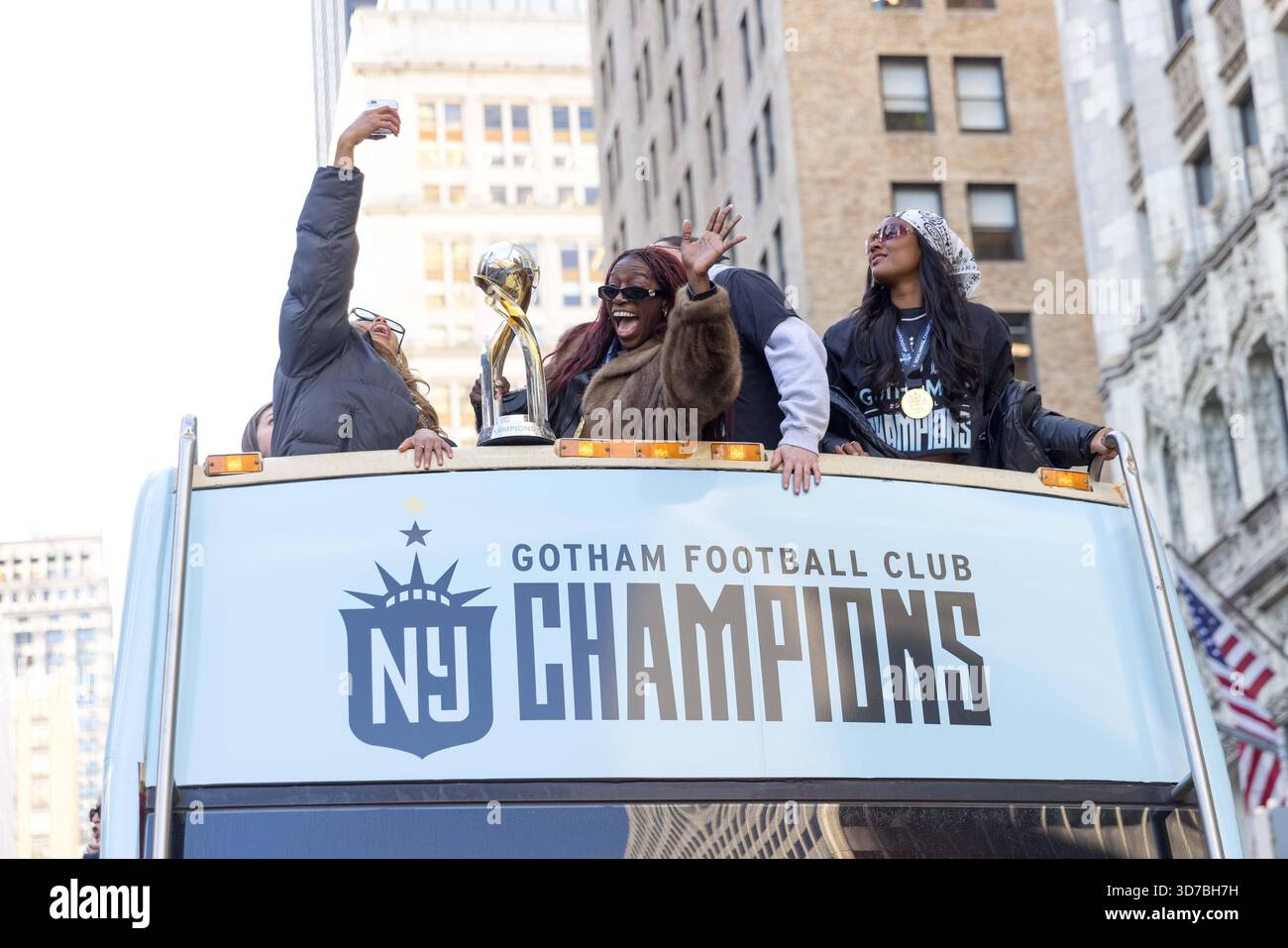 Gotham FC players during the NWSL 2025 Champions Parade Gotham FC ...