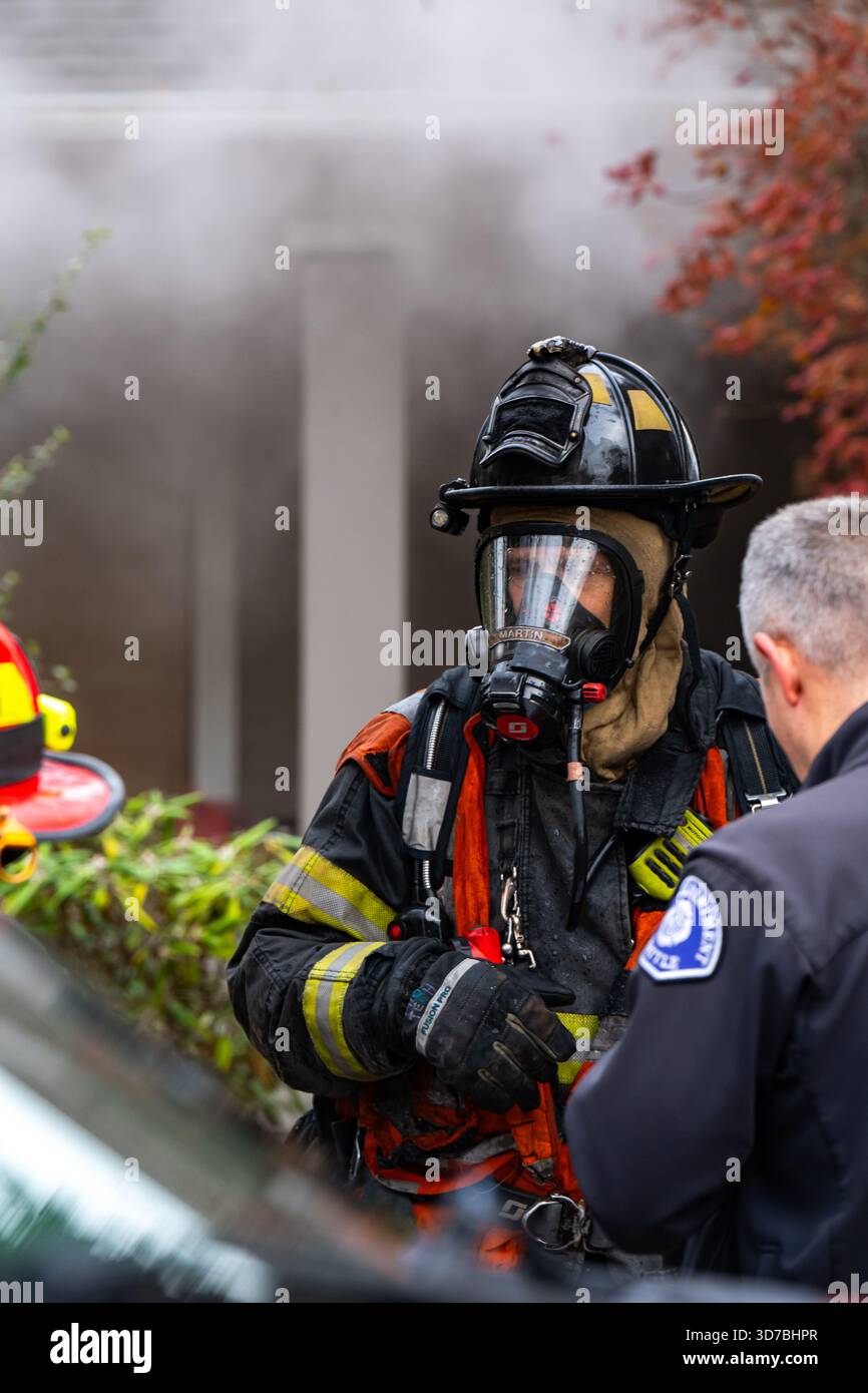 Seattle, USA. 24th Nov, 2025. Seattle Fire Department live fire ...