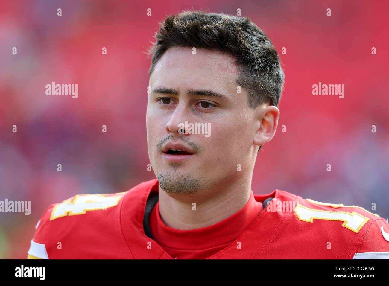 November 23, 2025: Kansas City Chiefs punter Matt Araiza (14) is seen ...