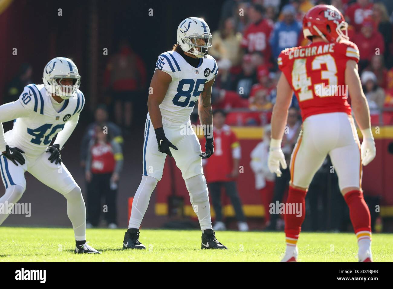 November 23, 2025: Indianapolis Colts tight end Drew Ogletree (85) is ...
