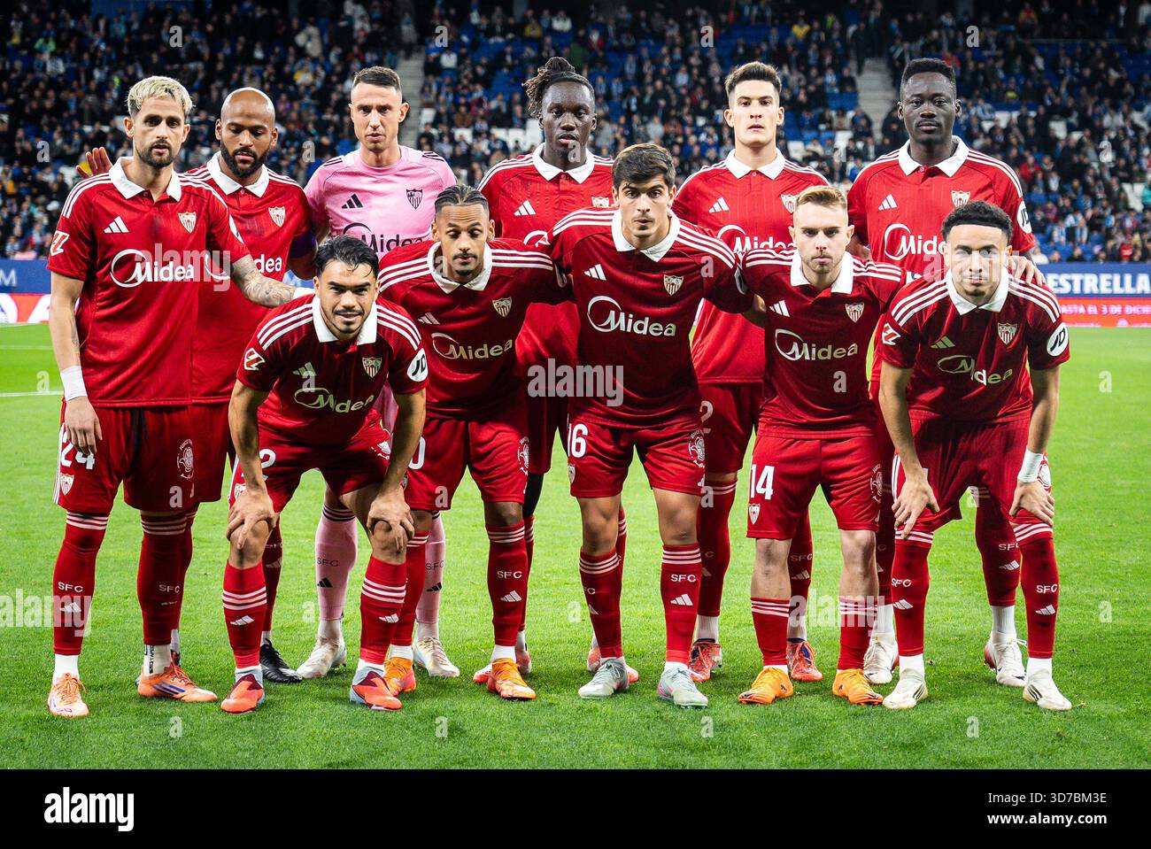 Team of Sevilla FC during the Spanish championship LaLiga football ...