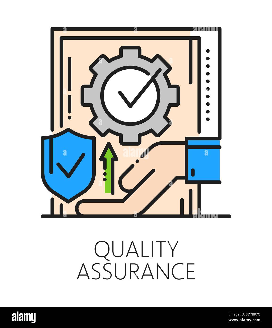 Quality assurance and inspection icon or pictogram. Product quality ...