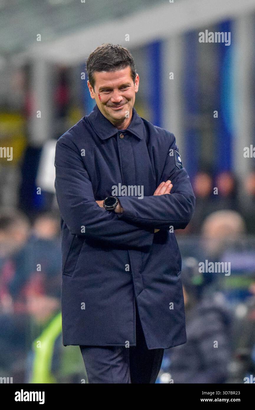 The head coach of Inter Cristian Chivu seen during the serie A match Inter Vs AC Milan at San ...