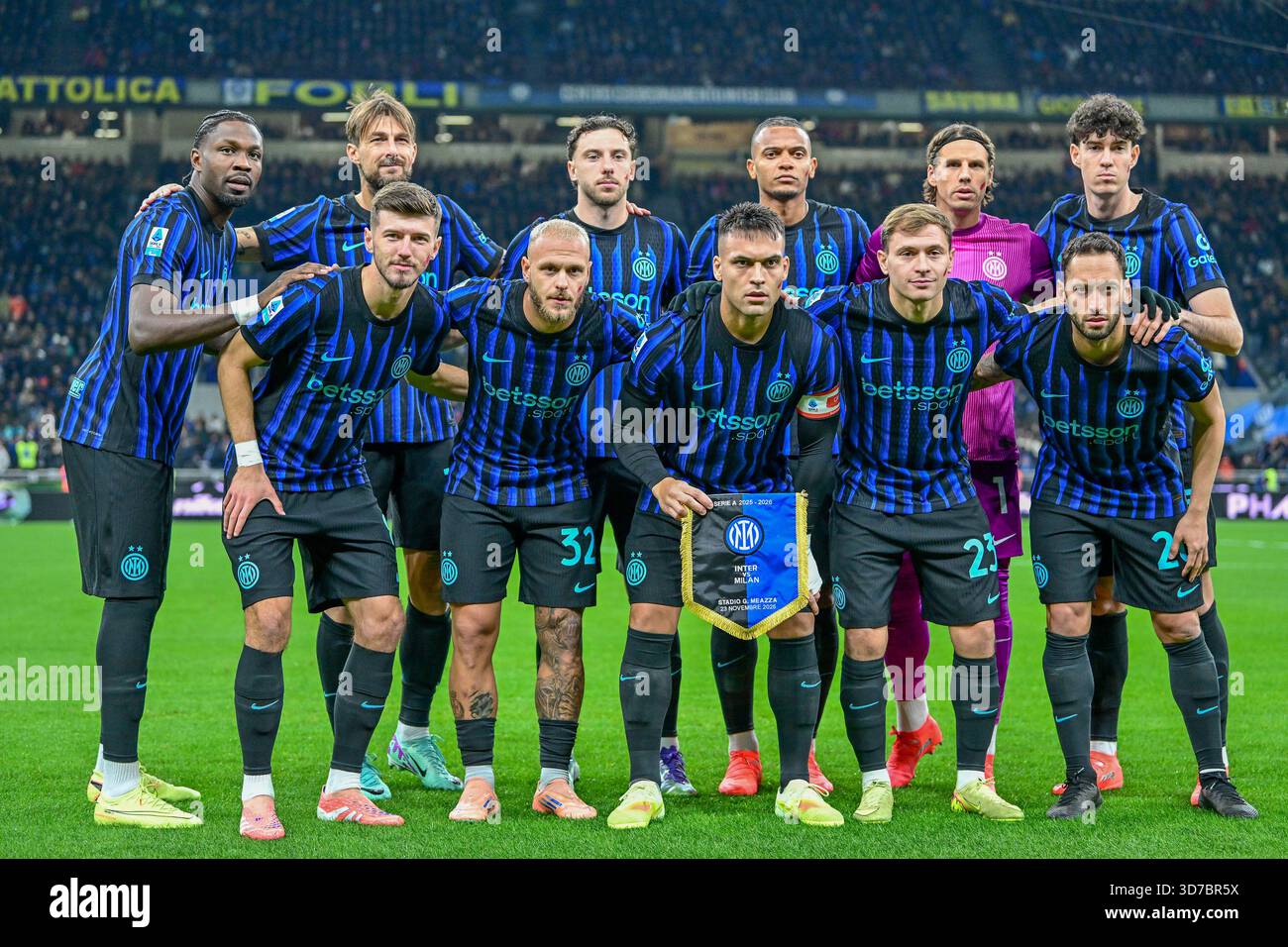 The players of Inter seen during the serie A match Inter Vs AC Milan at San Siro stadium. Final ...