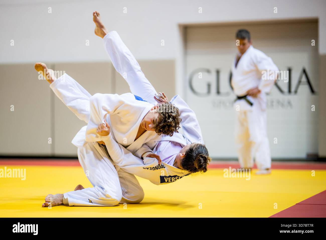Athlete Vicky Verschaere and Sparring Partner Sverre De Witte pictured ...