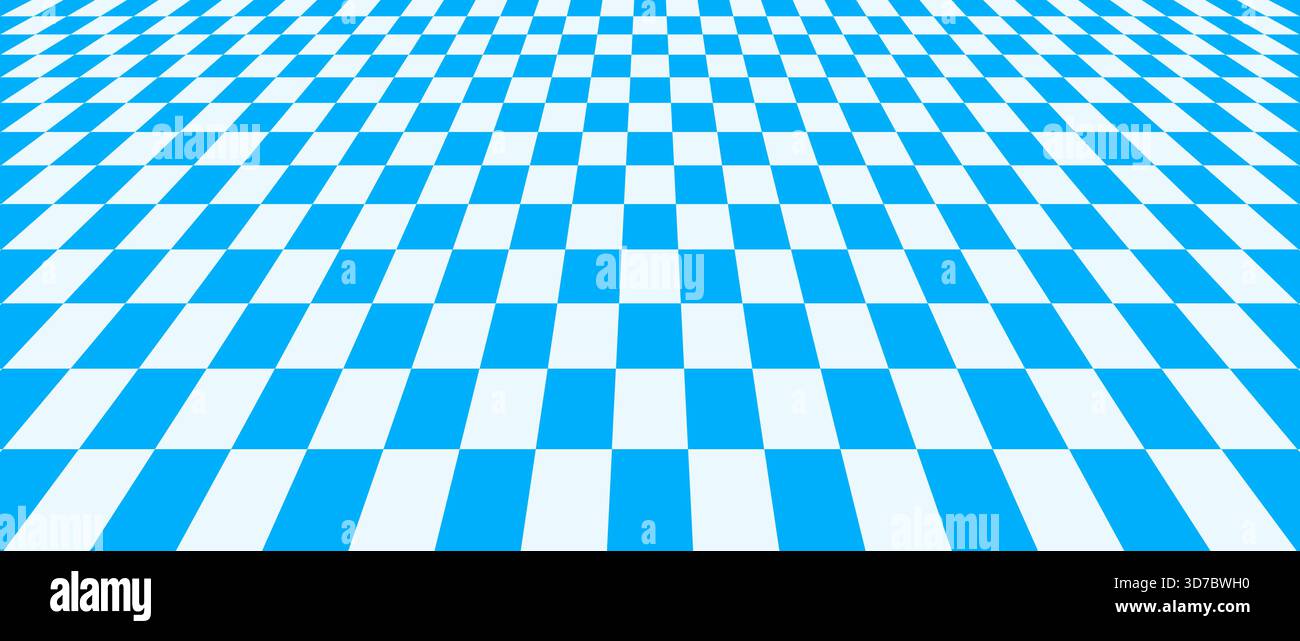 Blue checkerboard floor in perspective. Pool checkered tile pattern ...