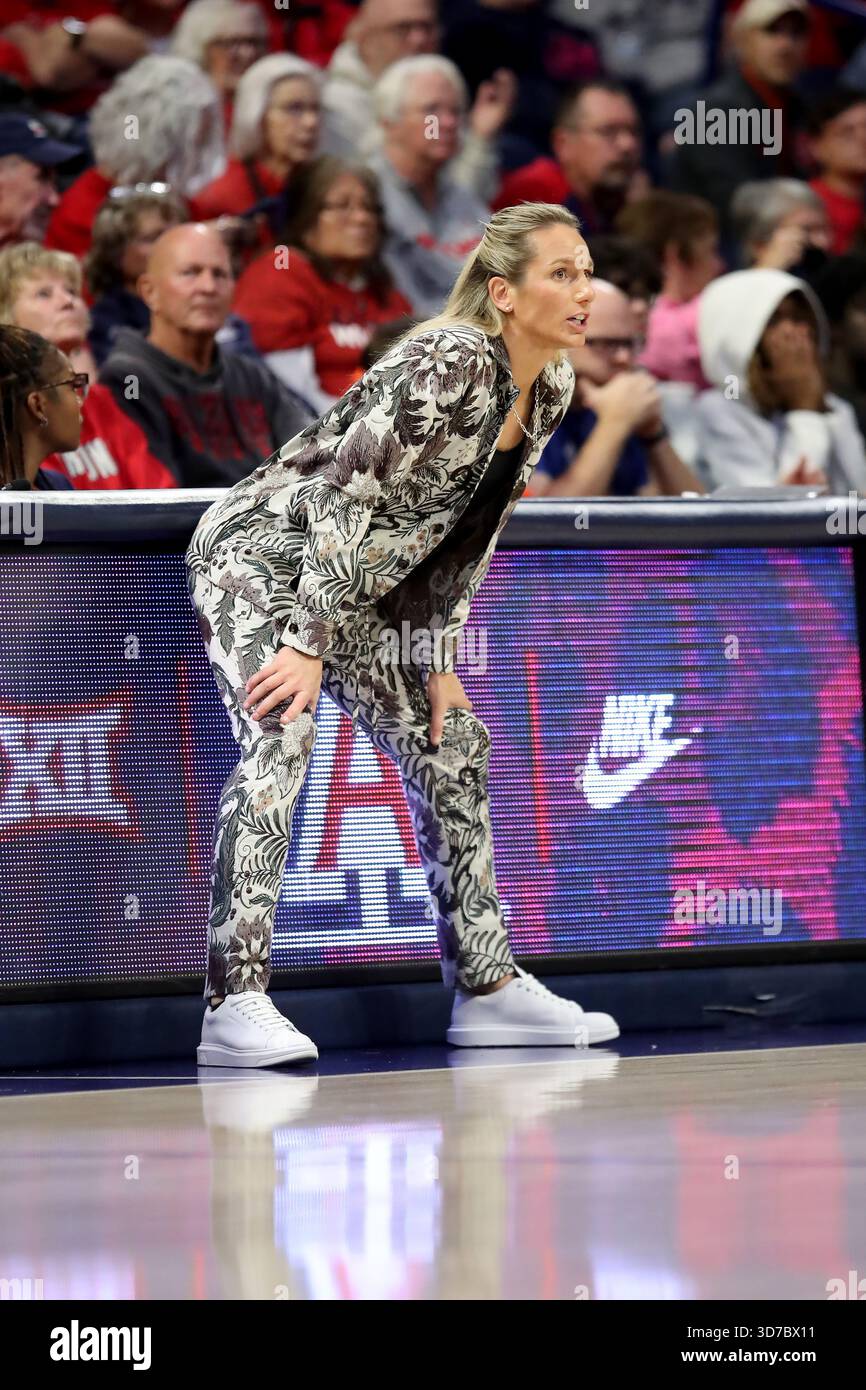 TUCSON, AZ - NOVEMBER 21: Arizona Wildcats head coach Becky Burke ...
