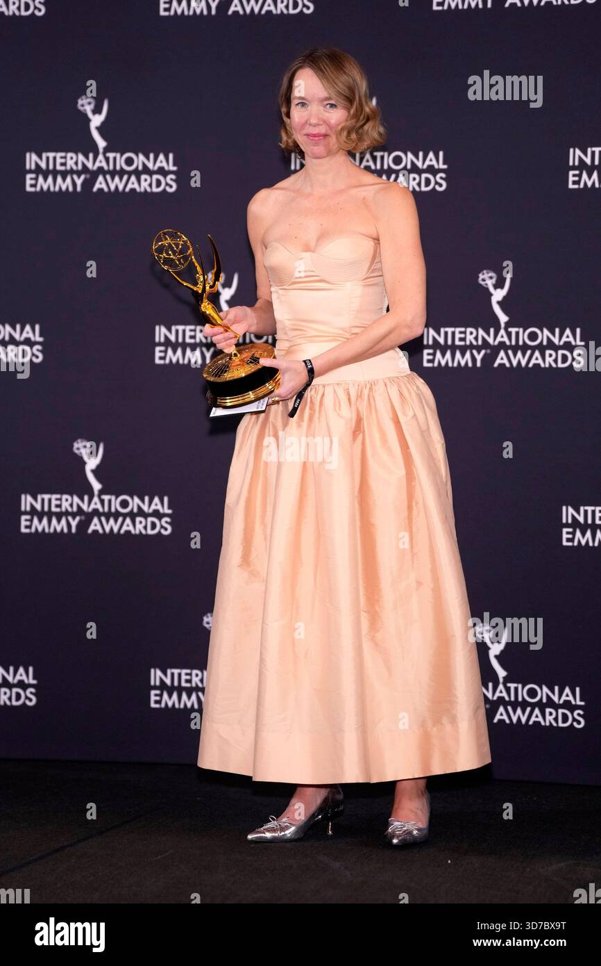 Anna Maxwell Martin, winner for Best Performance by an Actress for "Until I Kill You," appears ...