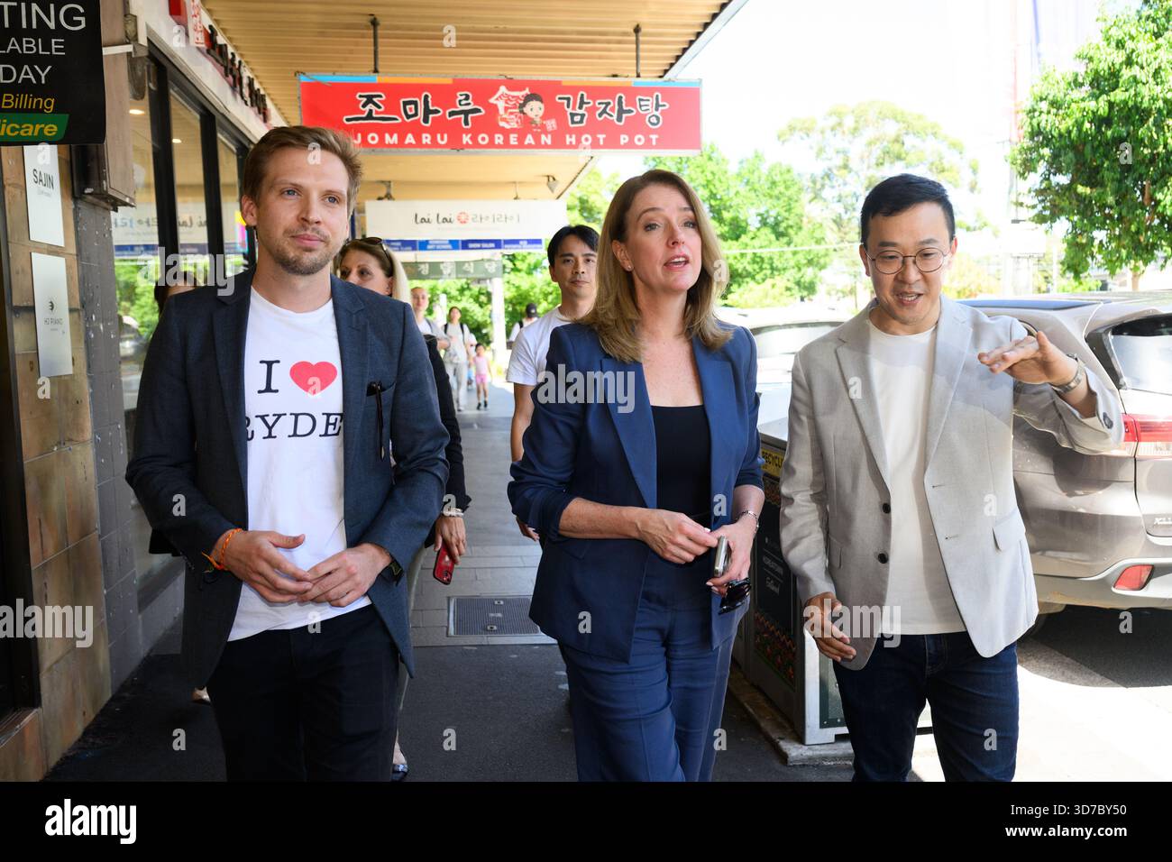 NSW Opposition Leader Kellie Sloane during a street walk with Member ...