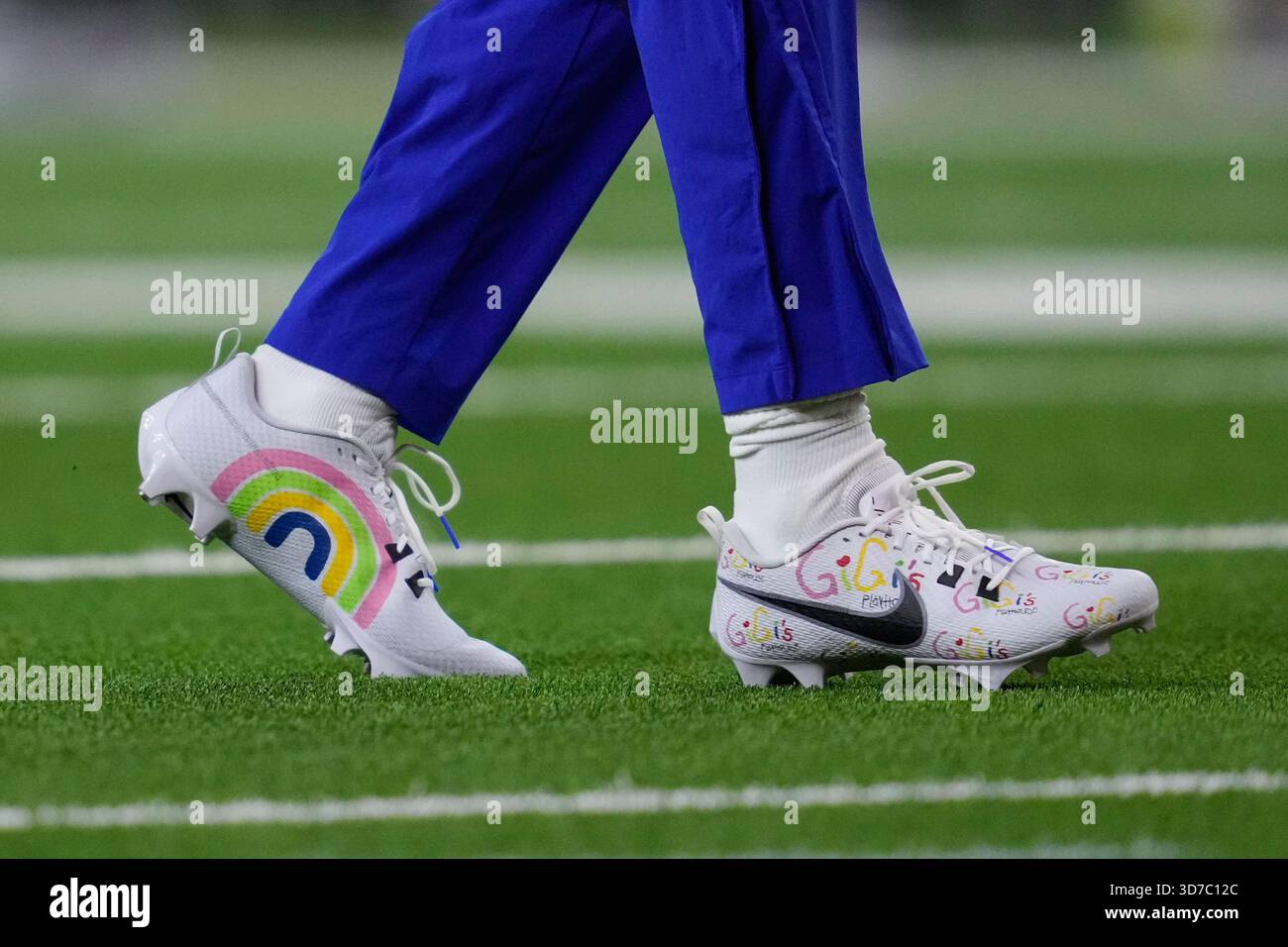 Buffalo Bills wide receiver Tyrell Shavers (14) wears custom cleats ...
