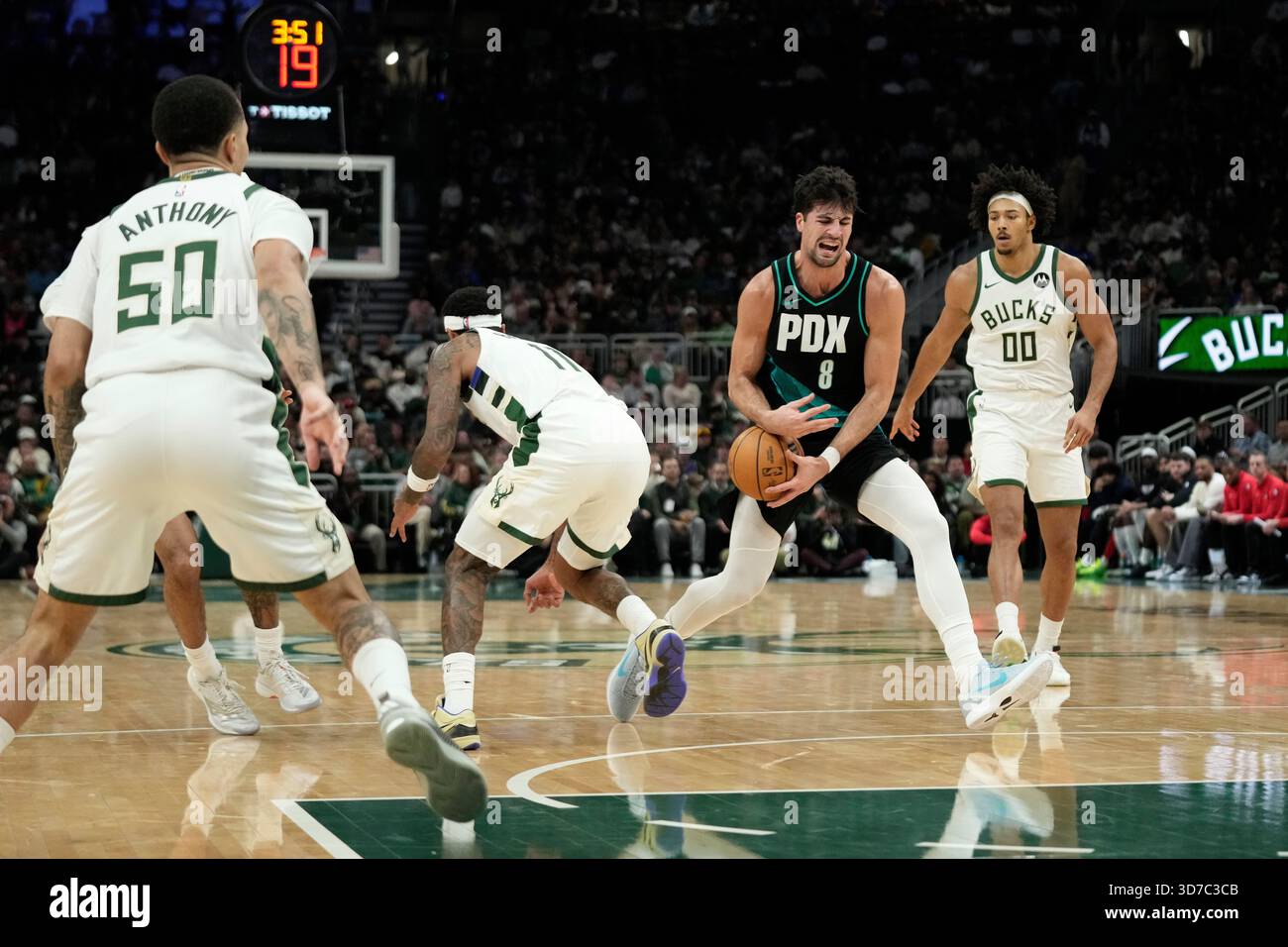 Portland Trail Blazers' Deni Avdija drives to the basket against ...
