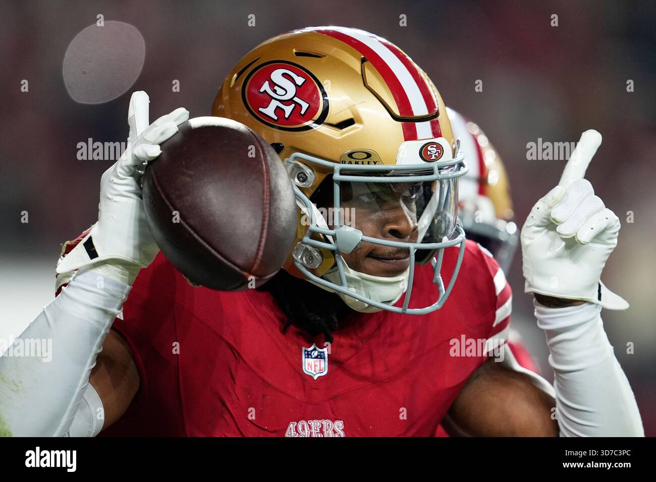 San Francisco 49ers safety Ji'Ayir Brown celebrates after an ...