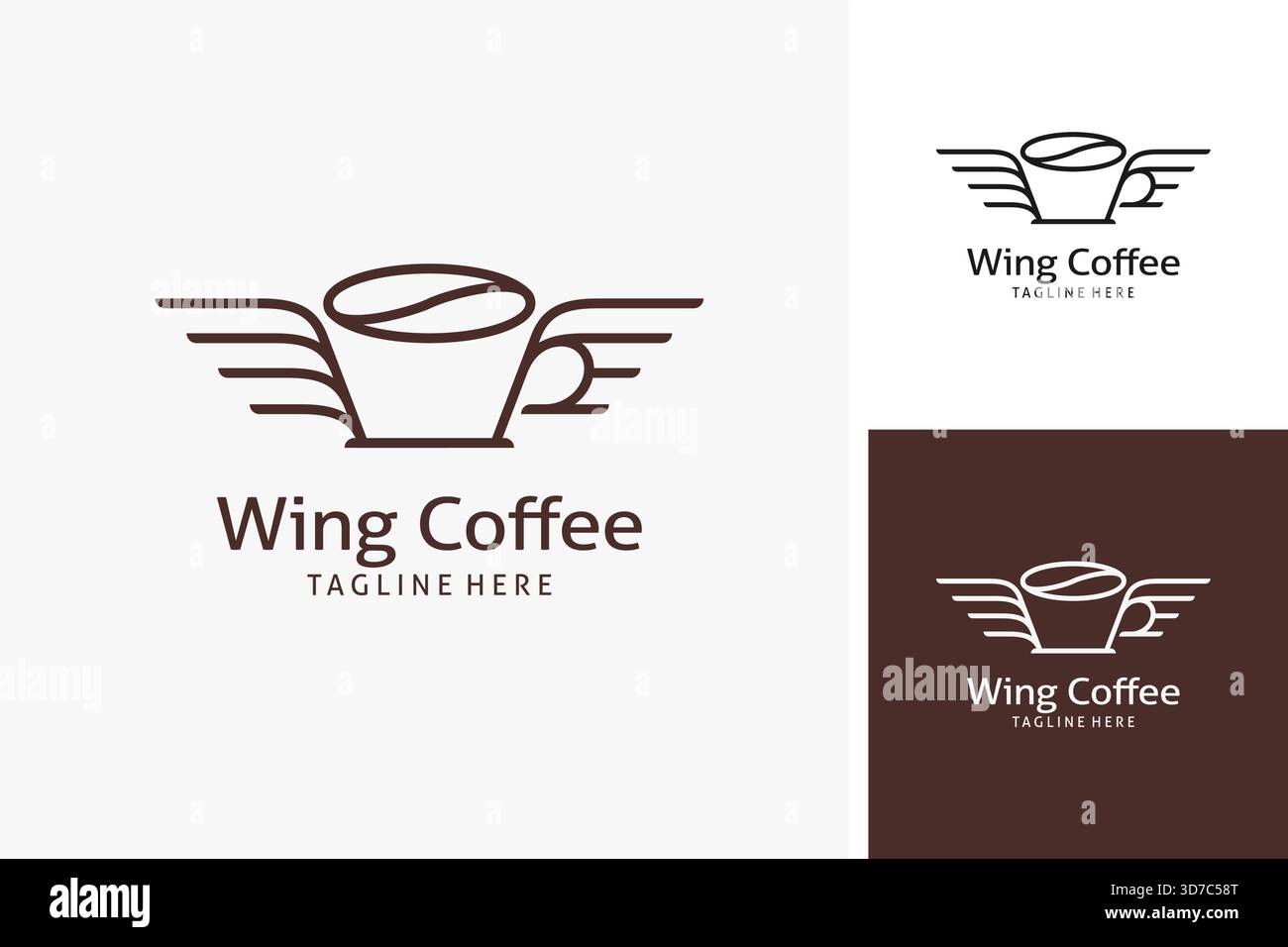 Wing coffee logo design Stock Vector Image & Art - Alamy