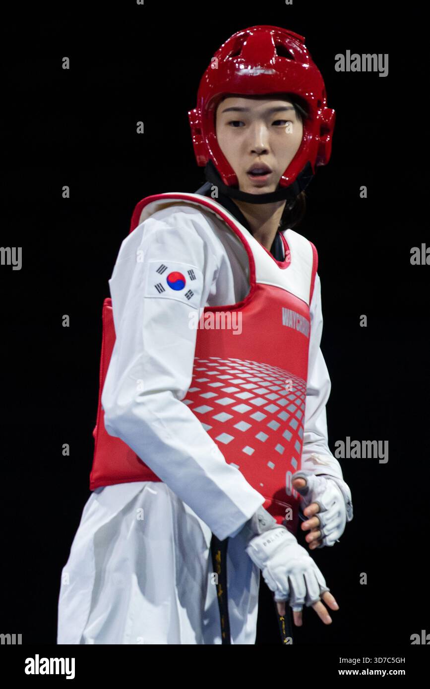 Bangkok, Thailand. 24th Nov, 2025. Kim Yu-Jin from South Korea seen in ...