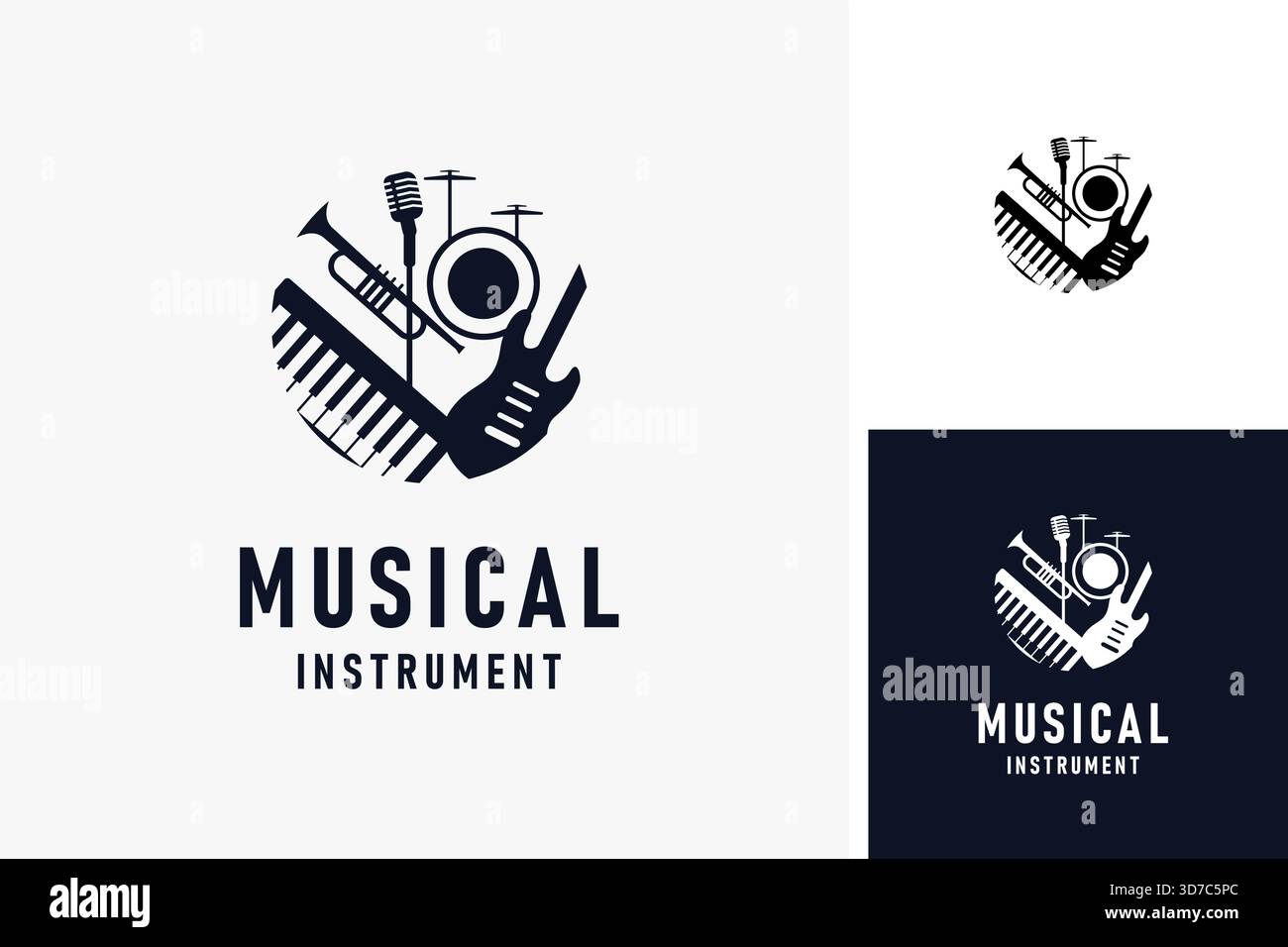 Musical instrument logo symbol icon design Stock Vector Image & Art - Alamy
