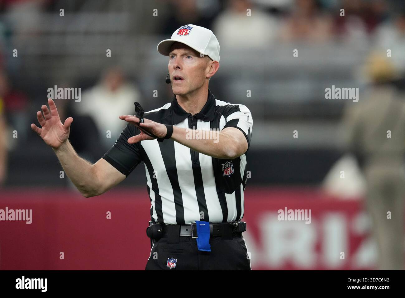 Referee Scott Novak makes call during the first half of an NFL football ...
