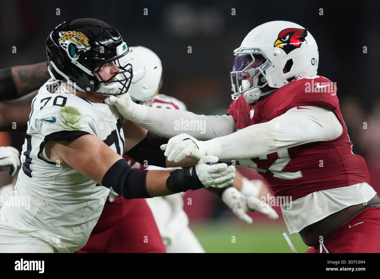 Jacksonville Jaguars offensive tackle Cole Van Lanen (70) blocks ...