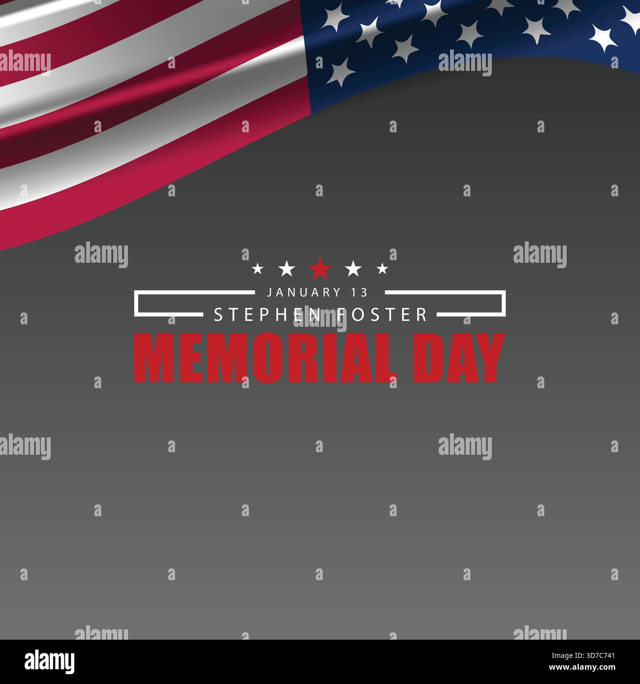 Honoring a Musical Legacy Stephen Foster Memorial Day Stock Vector ...