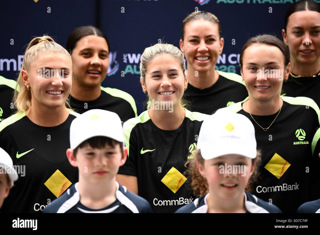 Remy Siemsen (left) Kyra Cooney-Cross and Caitlin Foord during a ...