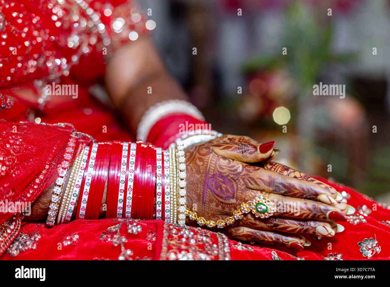 The intricate henna designs and traditional jewelry symbolize the ...