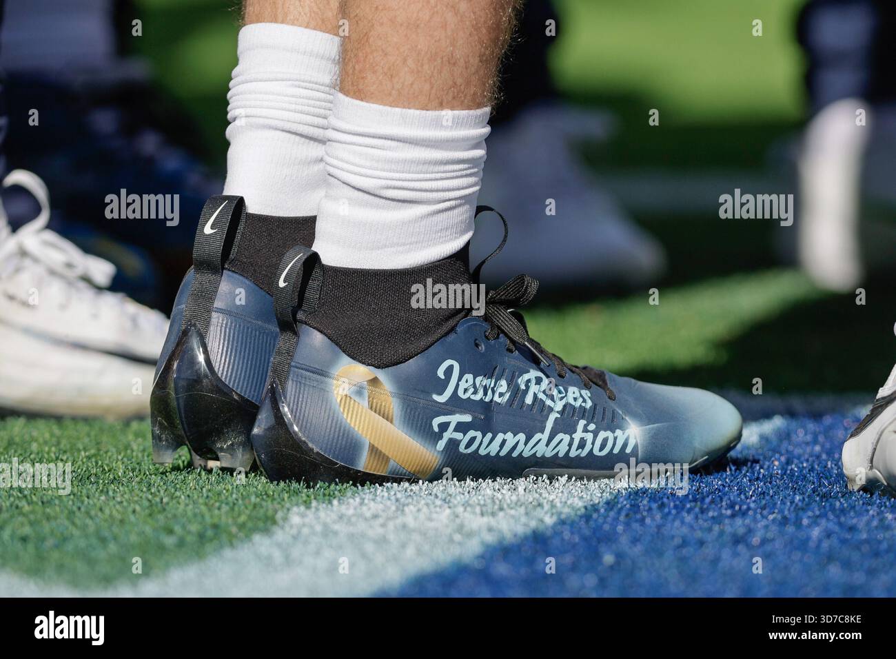 A detail view of the cleats worn by Seattle Seahawks quarterback Sam ...