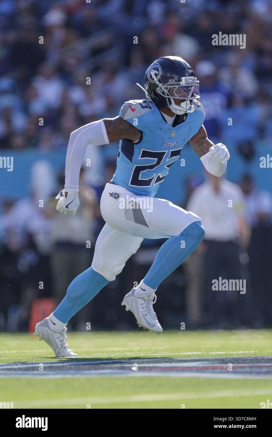 Tennessee Titans safety Kevin Winston Jr. (23) defends during the first ...