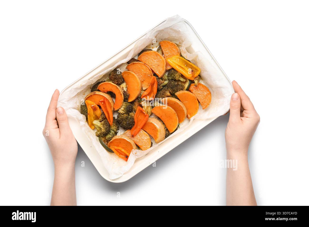Person preparing zucchini dish top hi-res stock photography and images ...