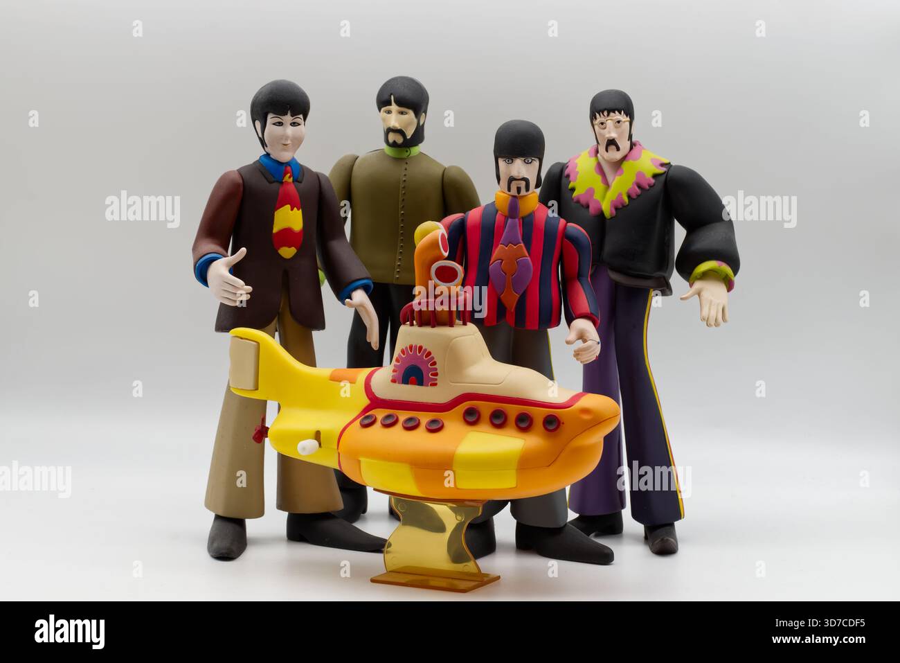 McFarlane Toys beatles yellow submarine action figures set isolated on ...
