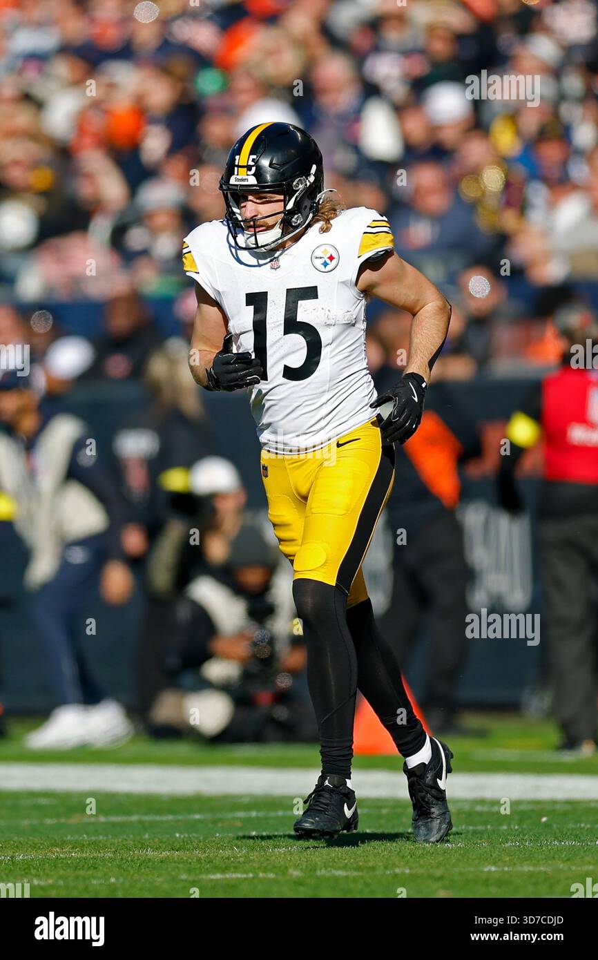 Pittsburgh Steelers wide receiver Ben Skowronek (15) runs on the field ...