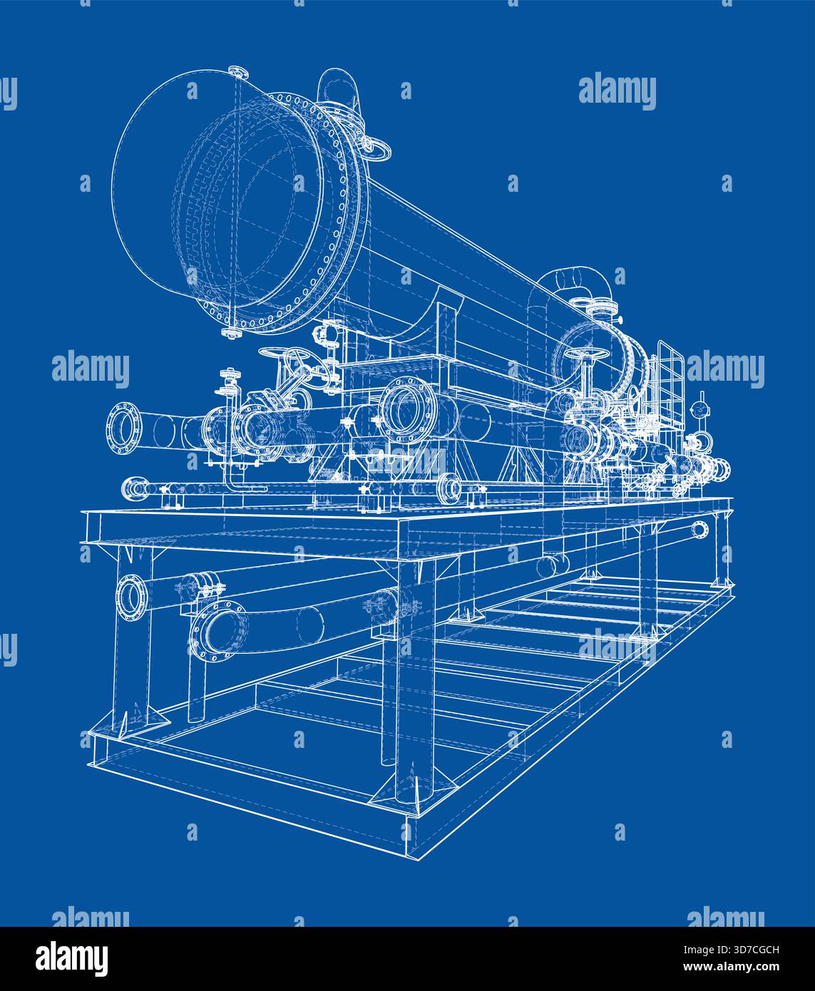 Industrial Equipment Blueprint. Vector Stock Vector Image & Art - Alamy