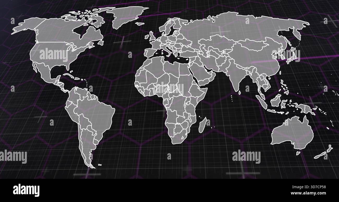 Displaying rendered world map hi-res stock photography and images - Alamy